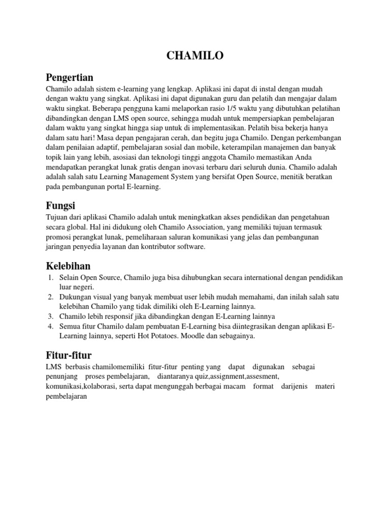 Chamilo: LMS Open Source Terbaik | PDF