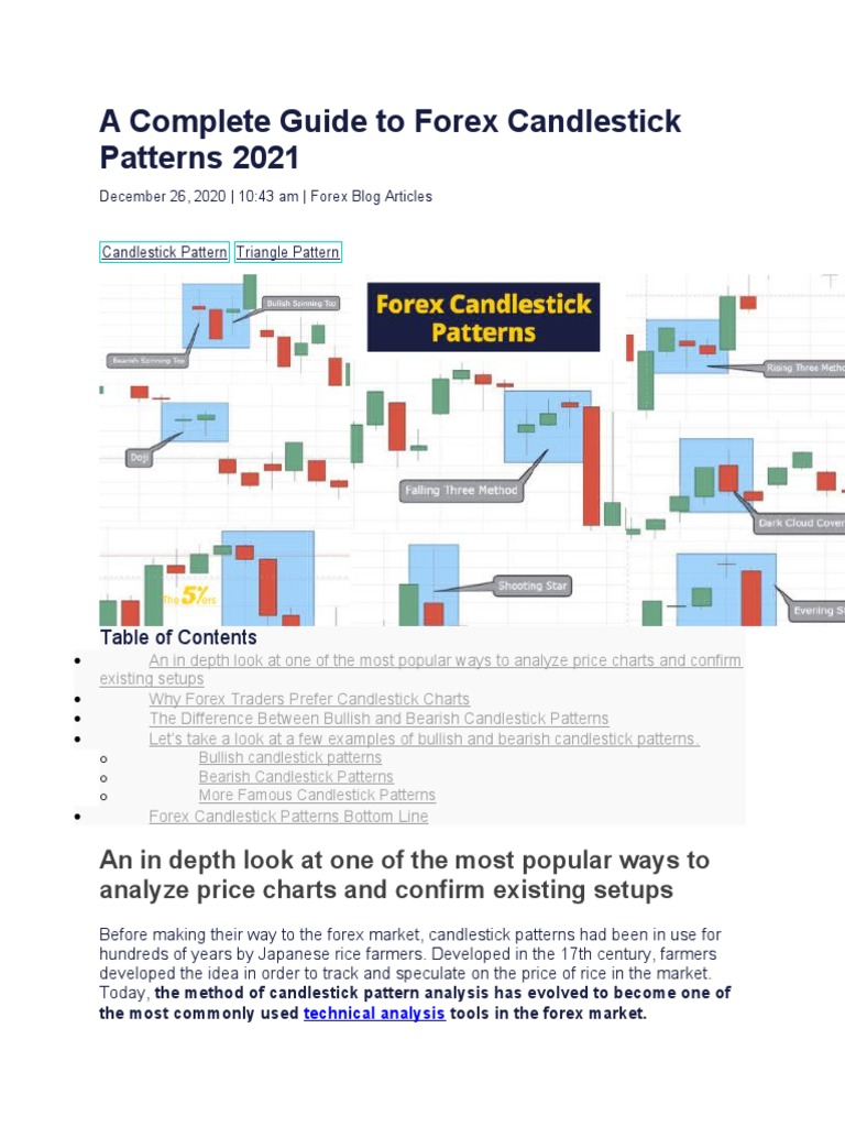 A Complete Guide To Forex Candlestick Patterns 2021 | PDF | Market ...