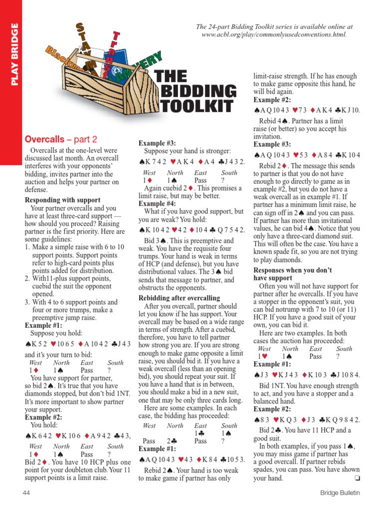 Overcalls - Part 2: Example #2 | PDF | Playing Cards | Contract Bridge