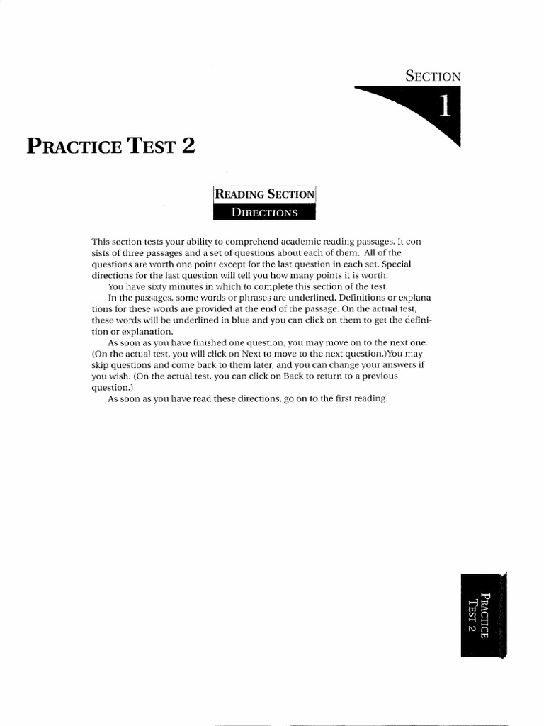 PRACTICE TEST Reading 1-13 | PDF