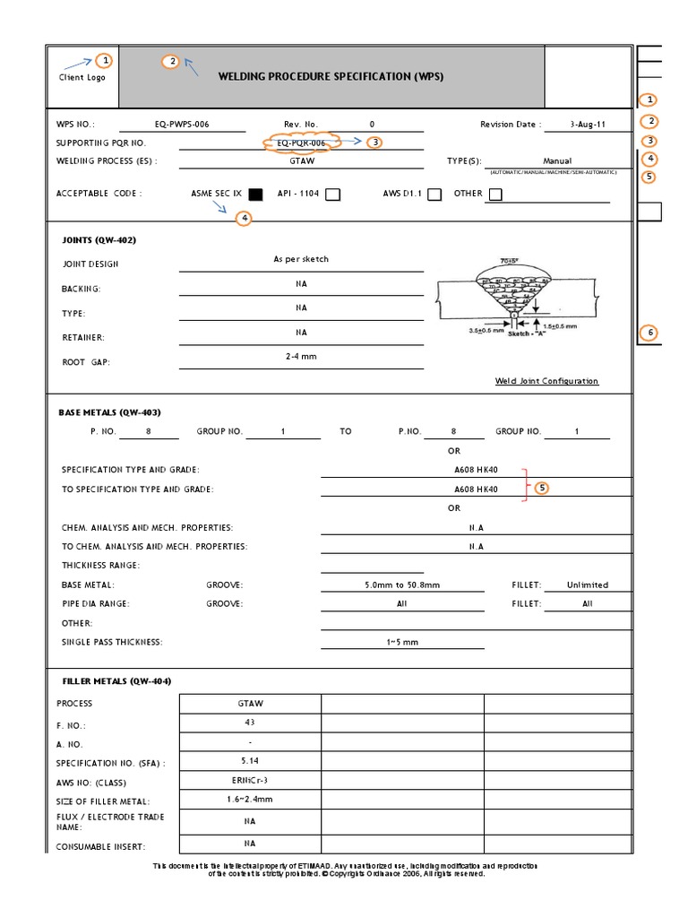 Welding Procedure Specification (WPS) : JOINTS (QW-402) | PDF ...