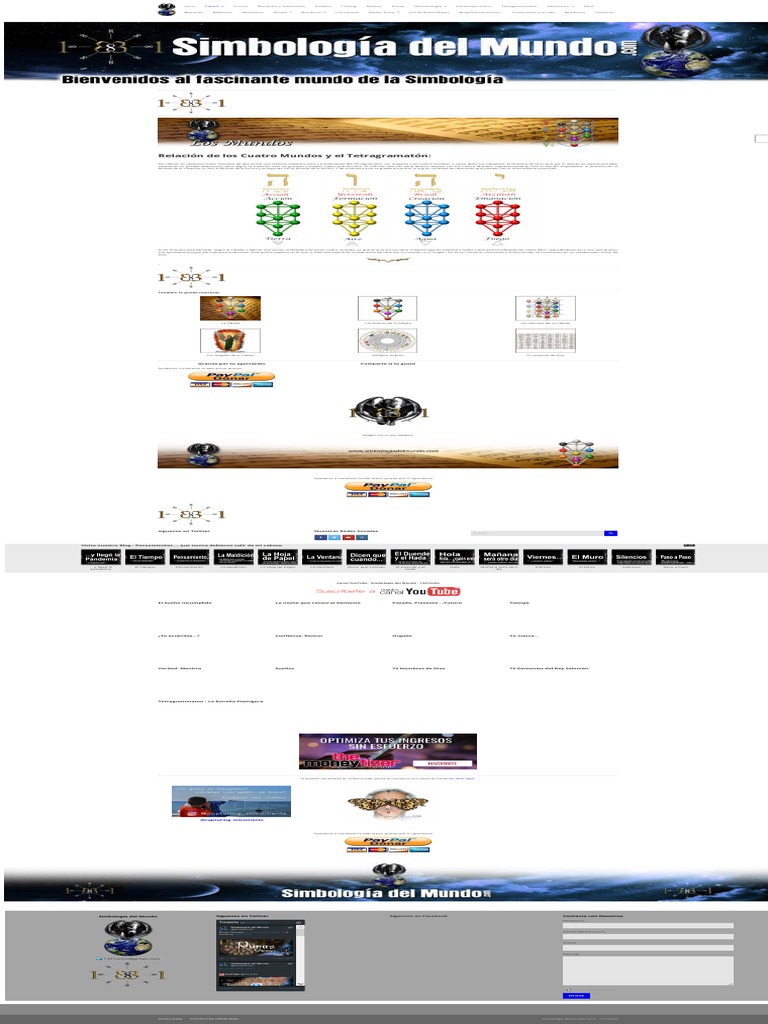 Mundos y Tetragramatón - Simbología Del Mundo | PDF | Kábala | Tora
