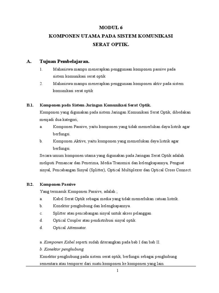 Modul 6. Komponen Utama SKSO Pertemuan 6 | PDF