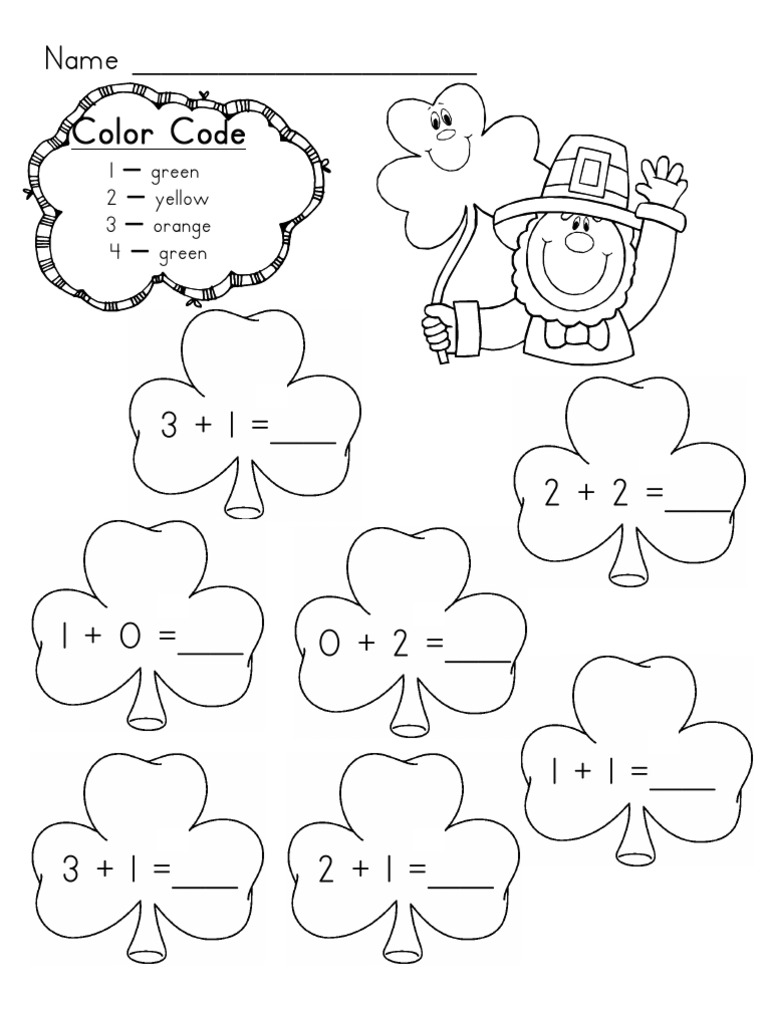 St. Patrick's Day Adding and Code | PDF