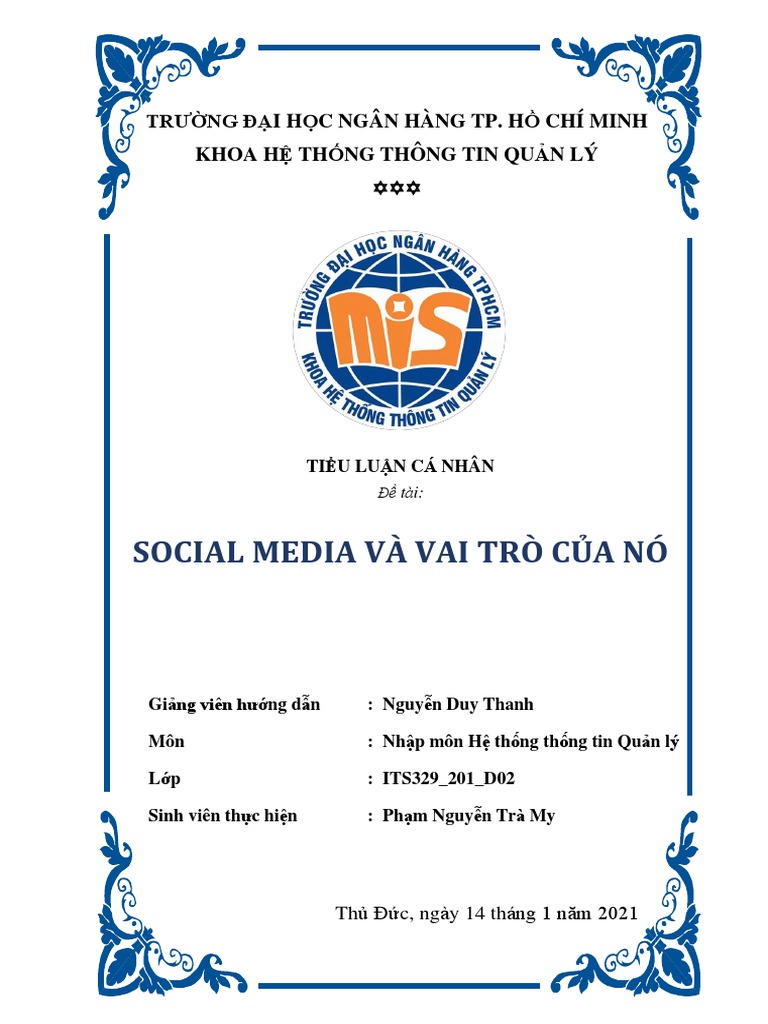 Tiểu Luận HTTTQL - Final | PDF