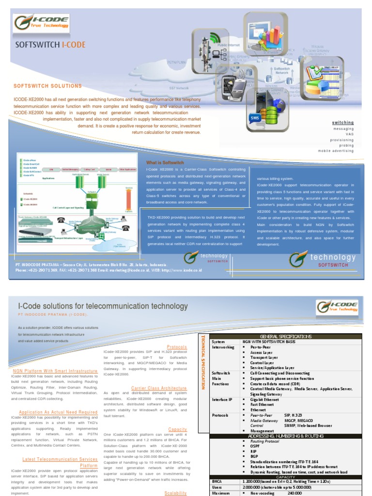 Softswitch Brosur | PDF | Session Initiation Protocol | Computer Network