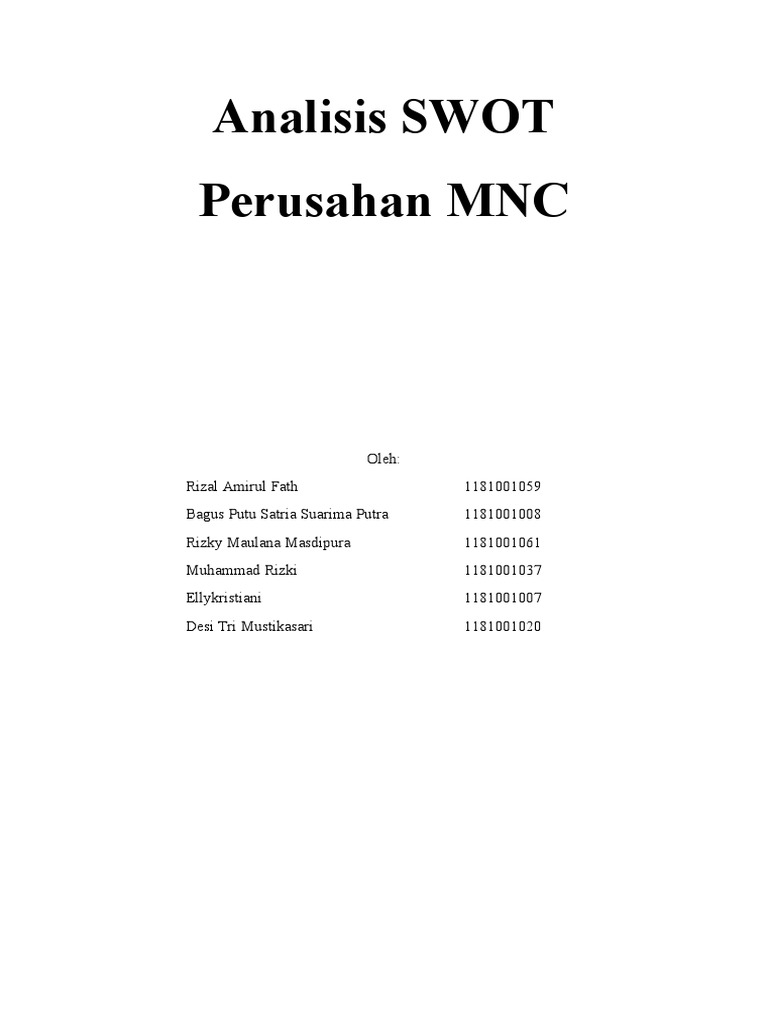 Analisis SWOT Citibank & Bank of America | PDF