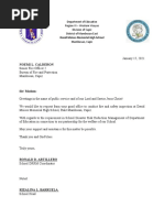 Request Letter For BFP Fire Drill Training Litlit | PDF