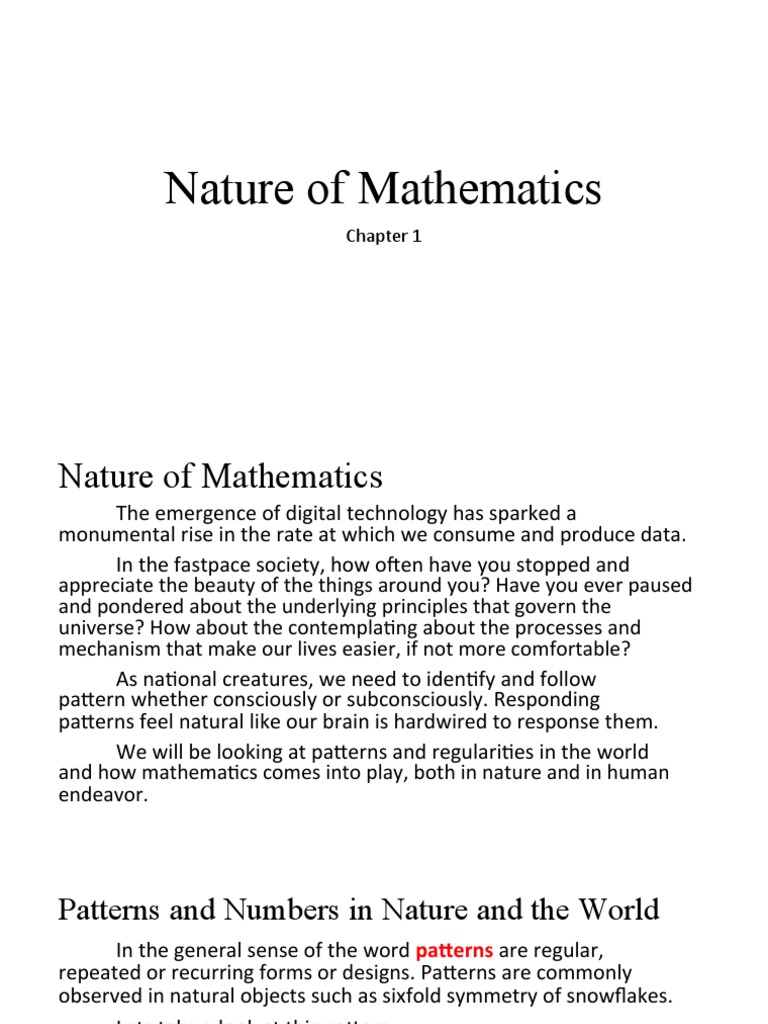 MMW Chapter 1 | PDF | Pattern | Mathematical Objects