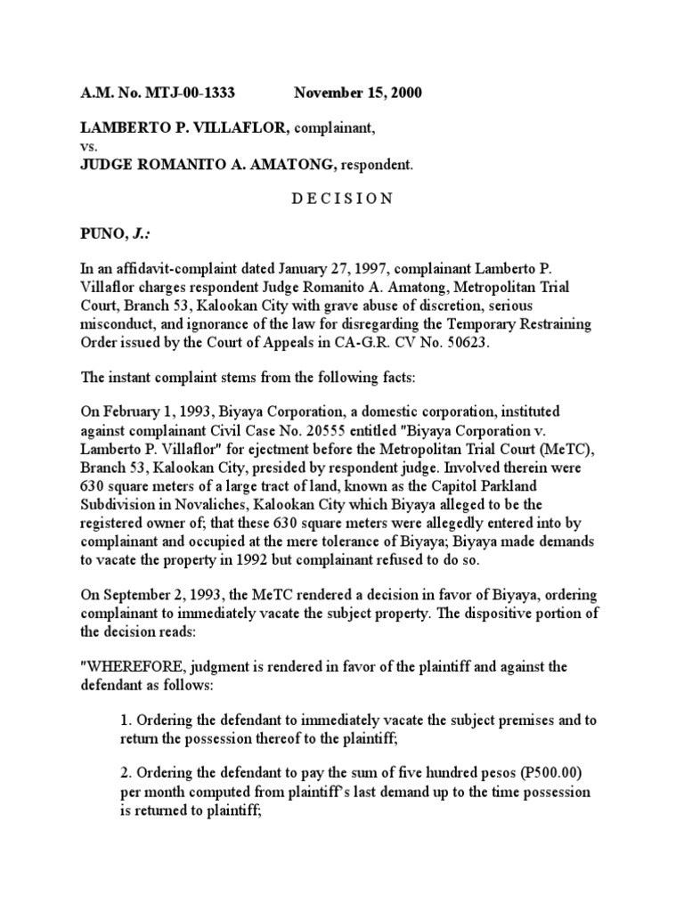 Writ of Demolition Injunction Doctrine v2 | PDF | Certiorari | Injunction