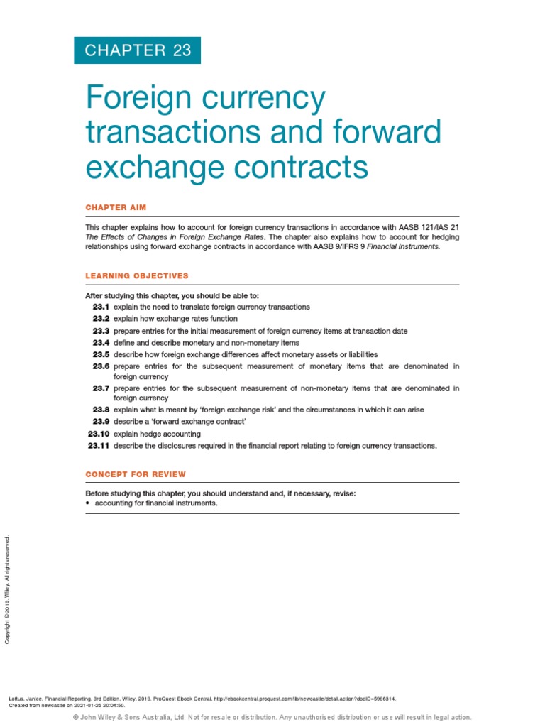 Financial Reporting 3rd Edition - (CHAPTER 23 Foreign Currency ...
