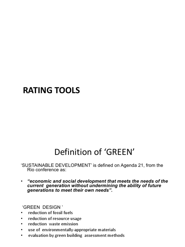 Green Building Rating Tools | PDF | Green Building | Sustainable Design