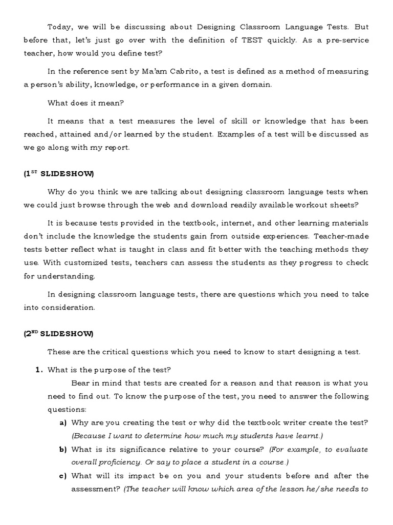 Audio Report Script | PDF | Multiple Choice | Test (Assessment)