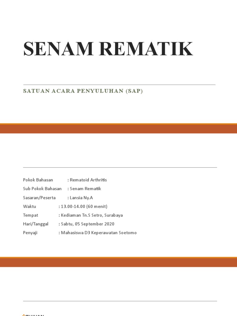 Senam Rematik | PDF