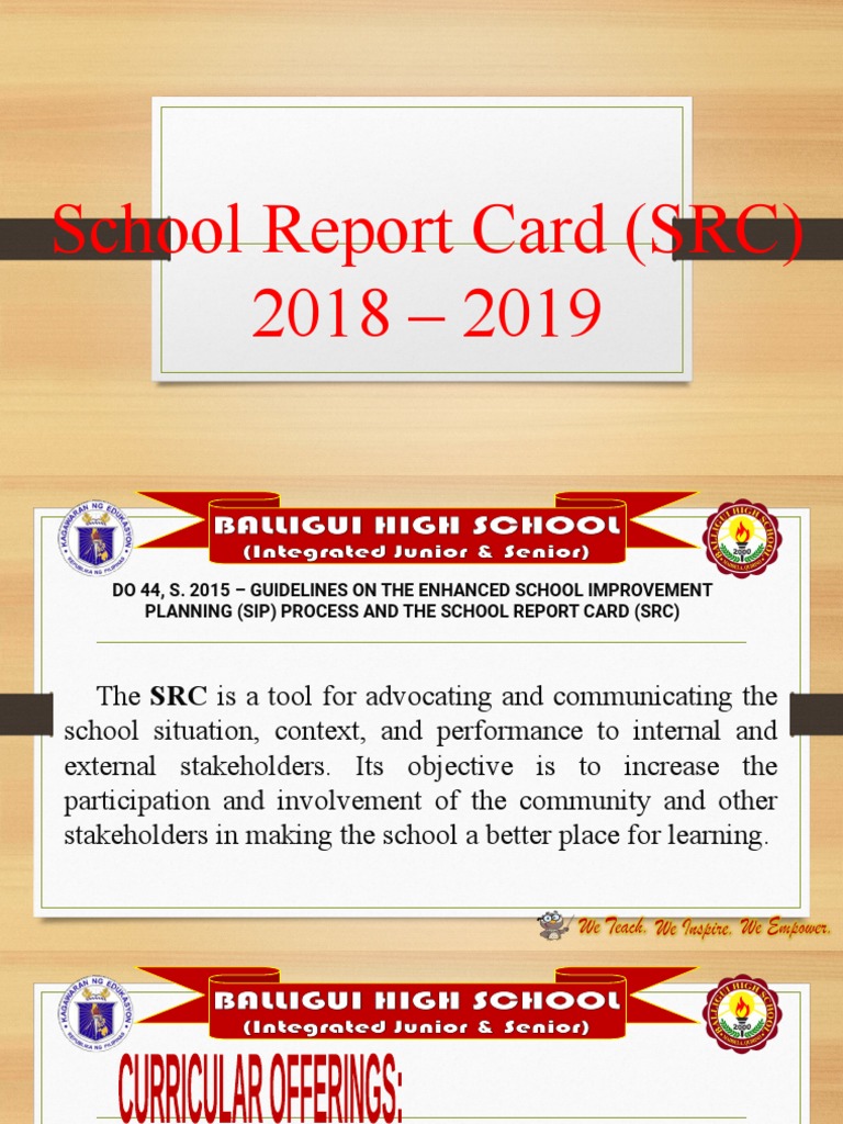 School Report Card (SRC) | PDF | Human Nature