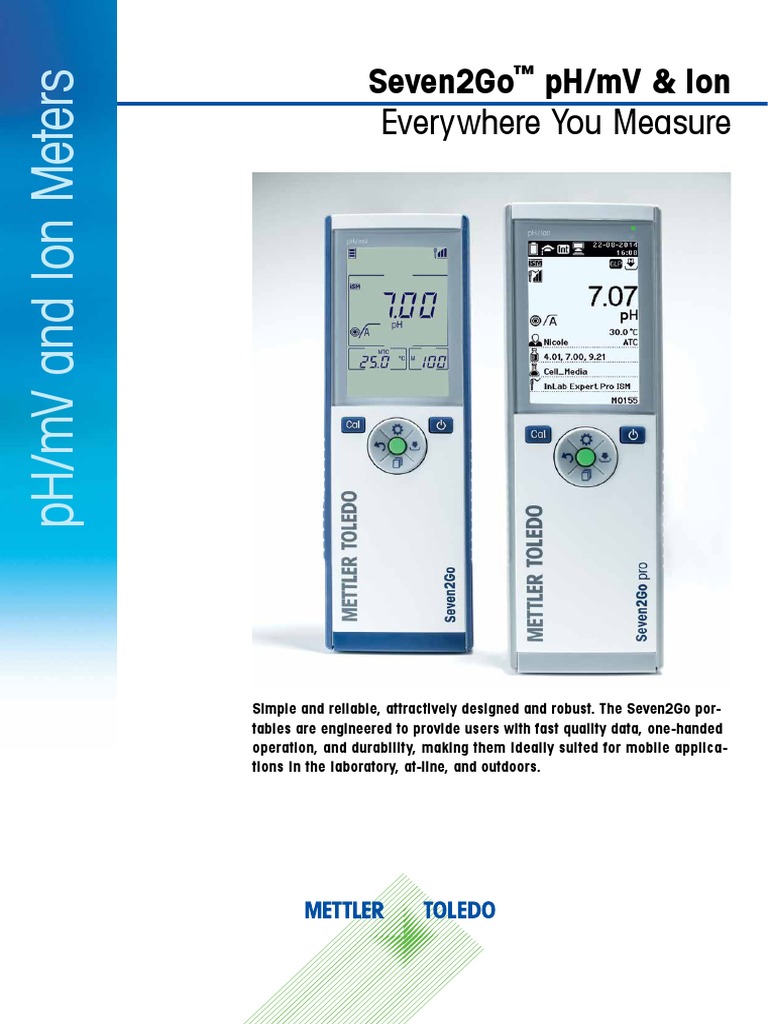 METTLER - Toledo Seven2Go S2-S8 - Catalog | PDF | Ph | Calibration