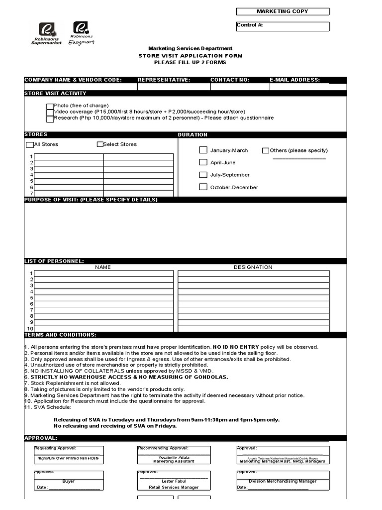 Store Visit Form | PDF | Business