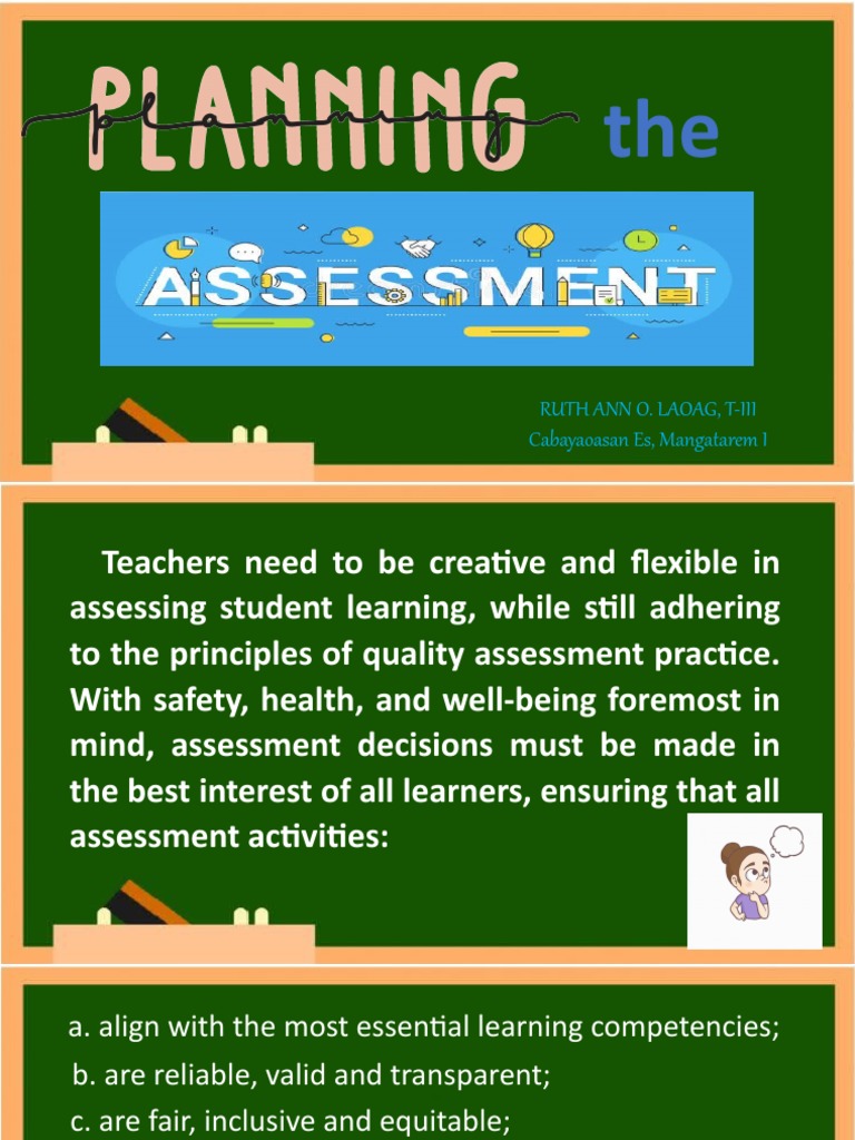 Effective Assessment Planning in Education | PDF | Educational ...