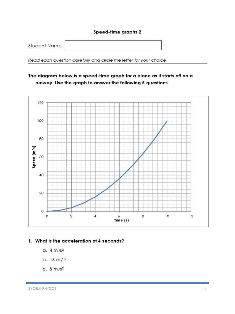 Speed Time Graphs 2 | PDF | Acceleration | Force
