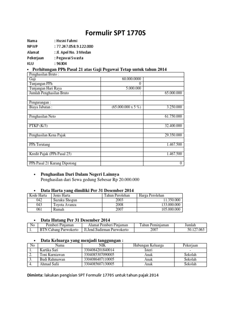 (T5) - SPT Tahunan Orang Pribadi | PDF