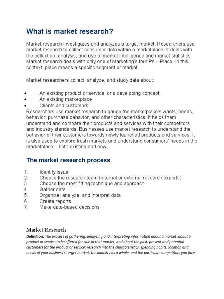 Understanding Market Research Basics | PDF | Marketing Research | Marketing