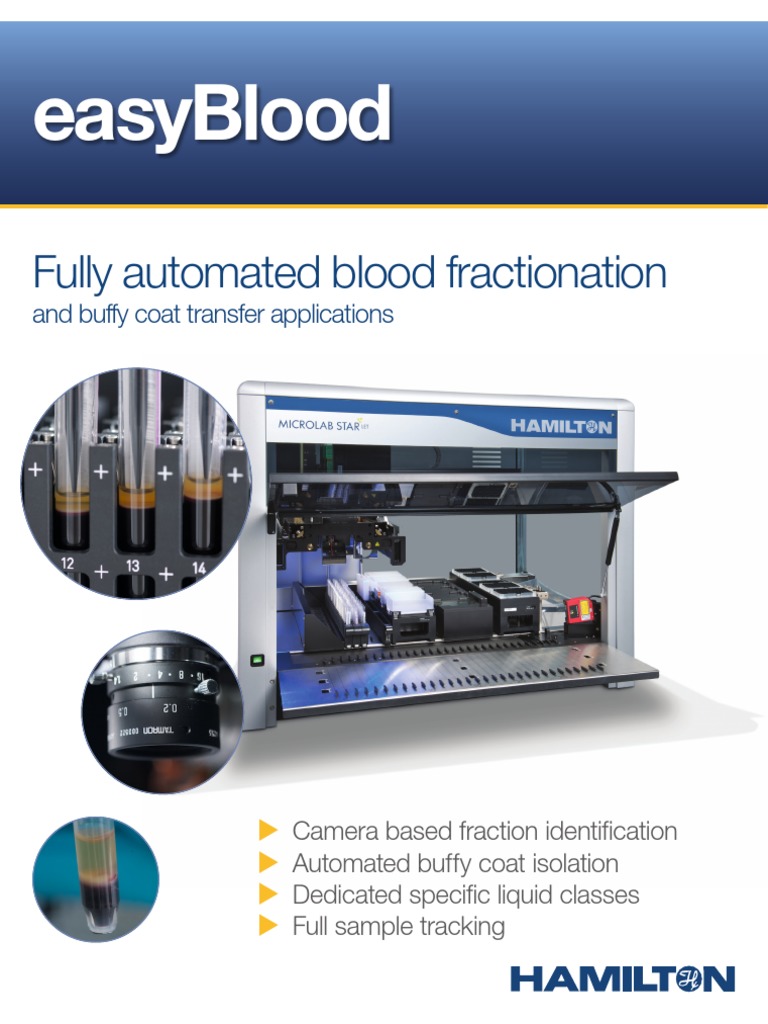 Easyblood: Fully Automated Blood Fractionation | PDF | Barcode | Image ...
