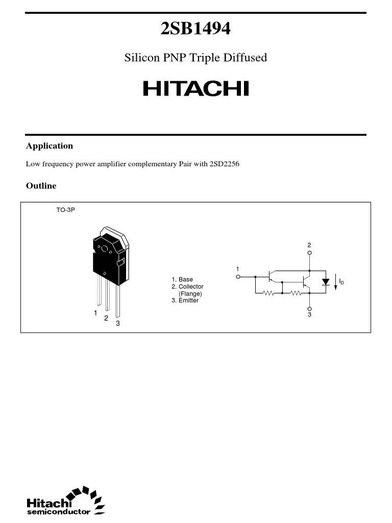Silicon PNP Triple Diffused: Application | PDF | Reliability Engineering | Bipolar Junction ...