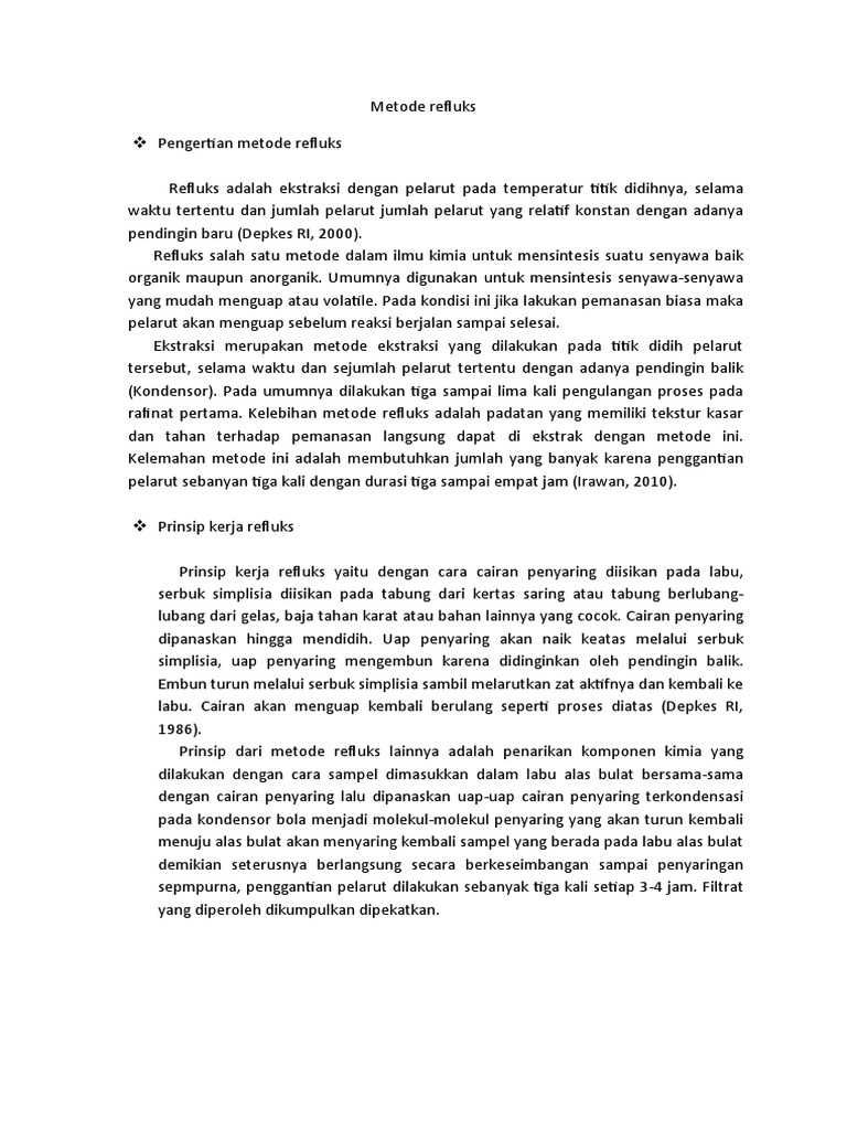 Metode Refluks | PDF