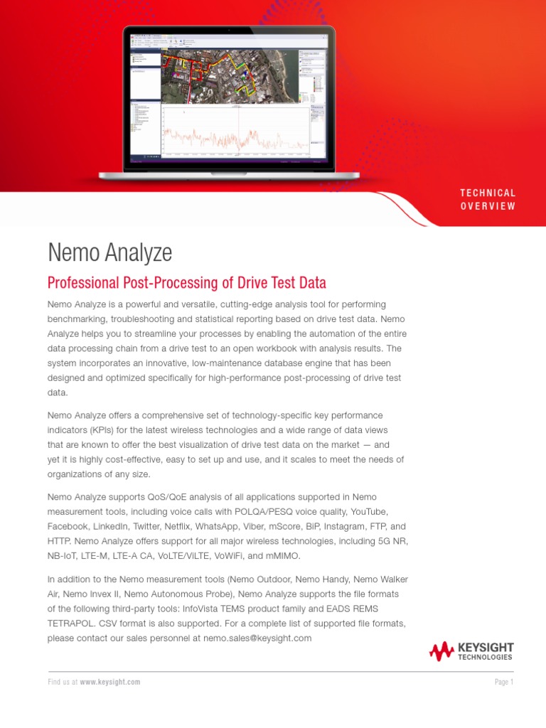 Nemo Analyze: Professional Post-Processing of Drive Test Data | PDF ...