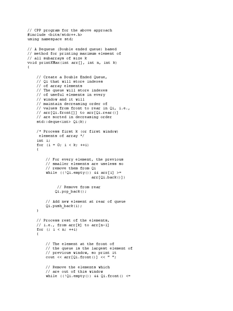 CPP Program For The Above Approach | PDF | Queue (Abstract Data Type ...