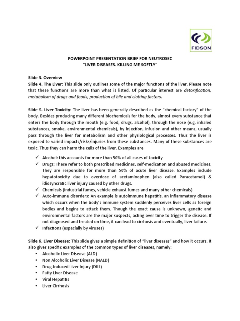 Neutrosec PPT Brief | PDF | Liver | Cirrhosis