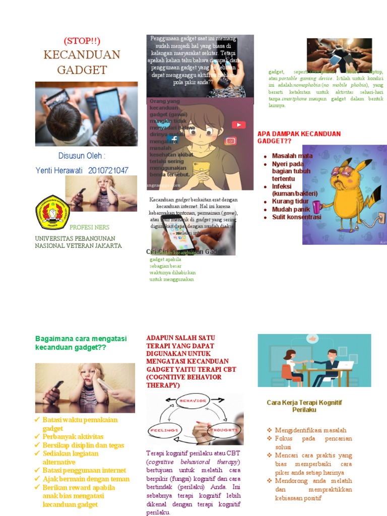 Leaflet Kecanduan Gadget | PDF
