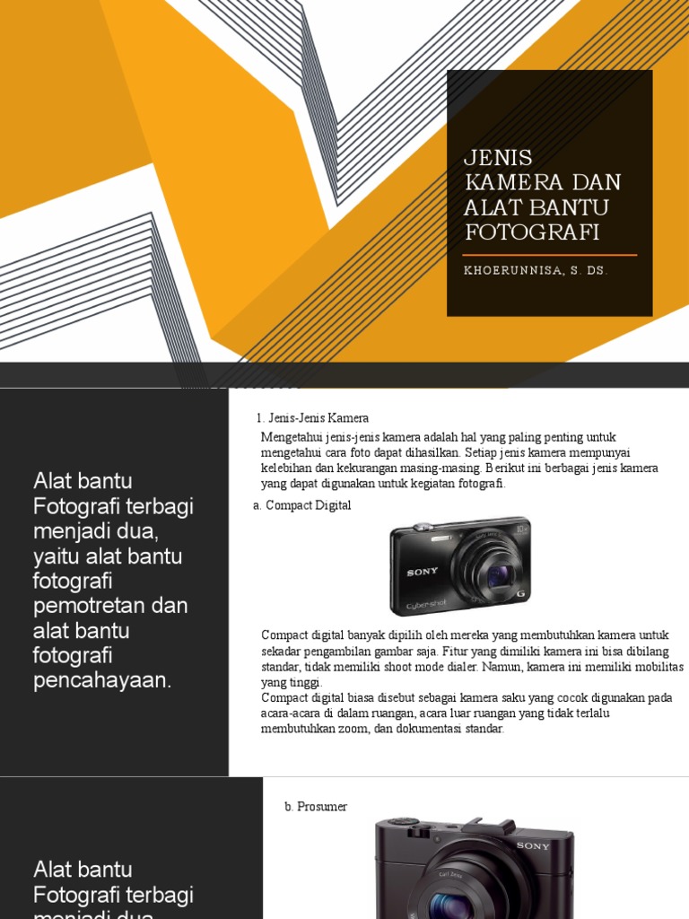 Jenis Kamera Dan Alat Bantu Fotografi | PDF