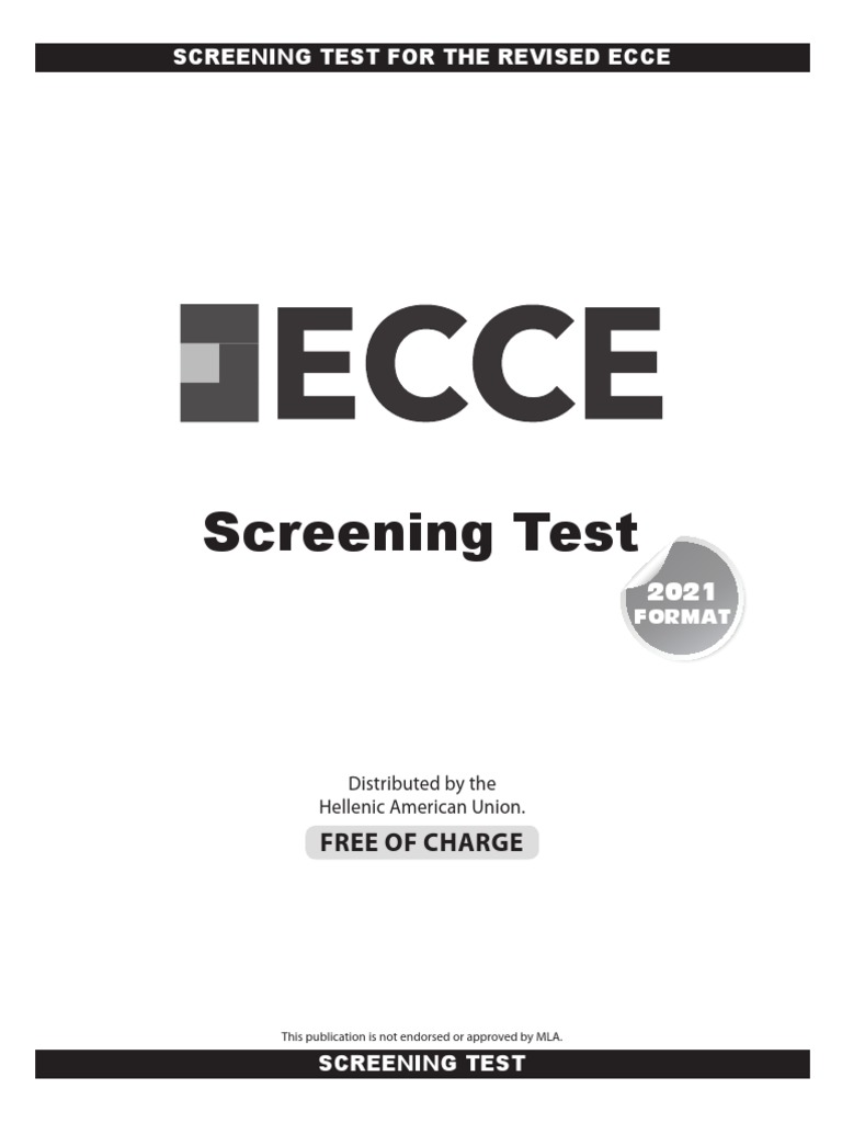 Ecce Screening-Test 2021 Revised-Test v100 | PDF | Sharks | Test ...