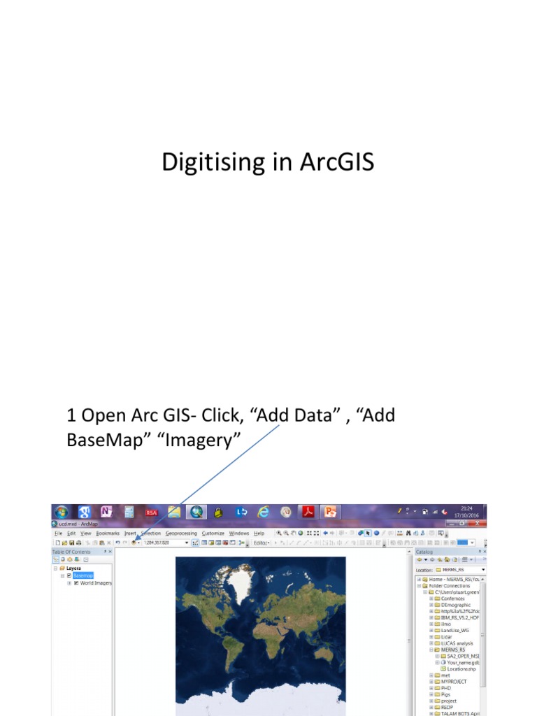 Digitising in Arcgis | PDF | Arc Gis | Data