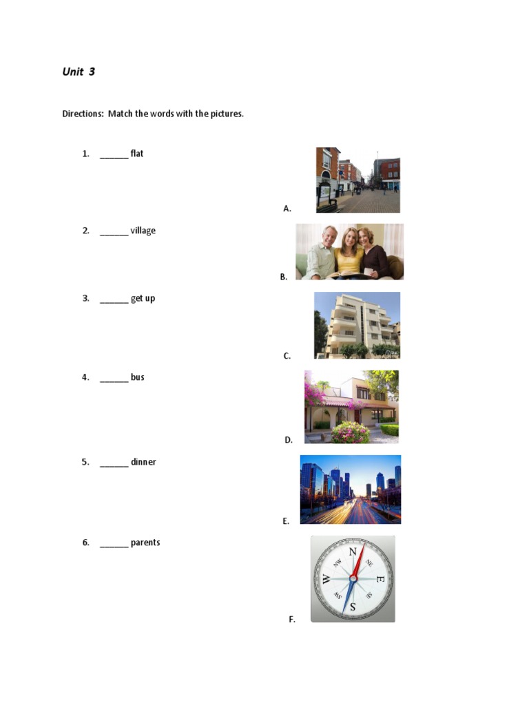 Unit 3 Vocabulary Activity 1 | PDF