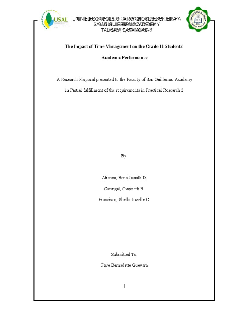 The Impact of Time Management On The Grade 11 Students | PDF | Time ...