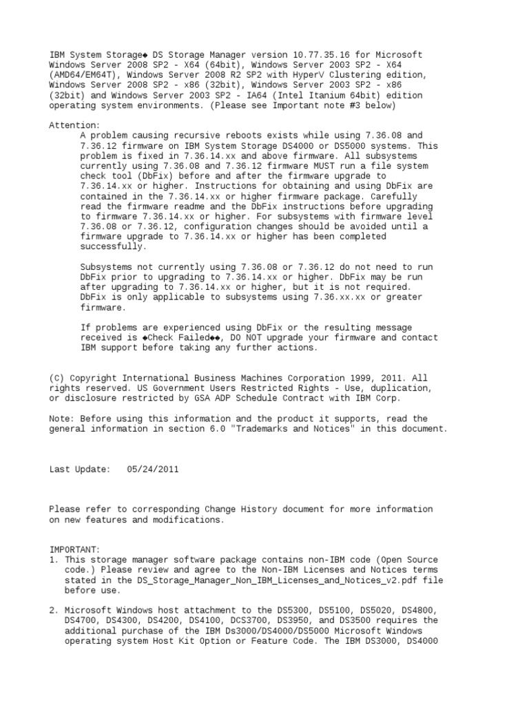 Ibm SW ds3-5k 10.77.xx.16 Windows Anycpu | PDF | Windows Server 2003 ...