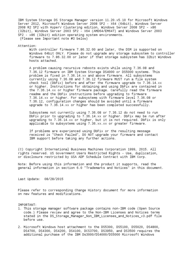 Ibm SW ds3-5k 11.20.x5.10 Windows Anycpu | PDF | Windows Server 2003 ...