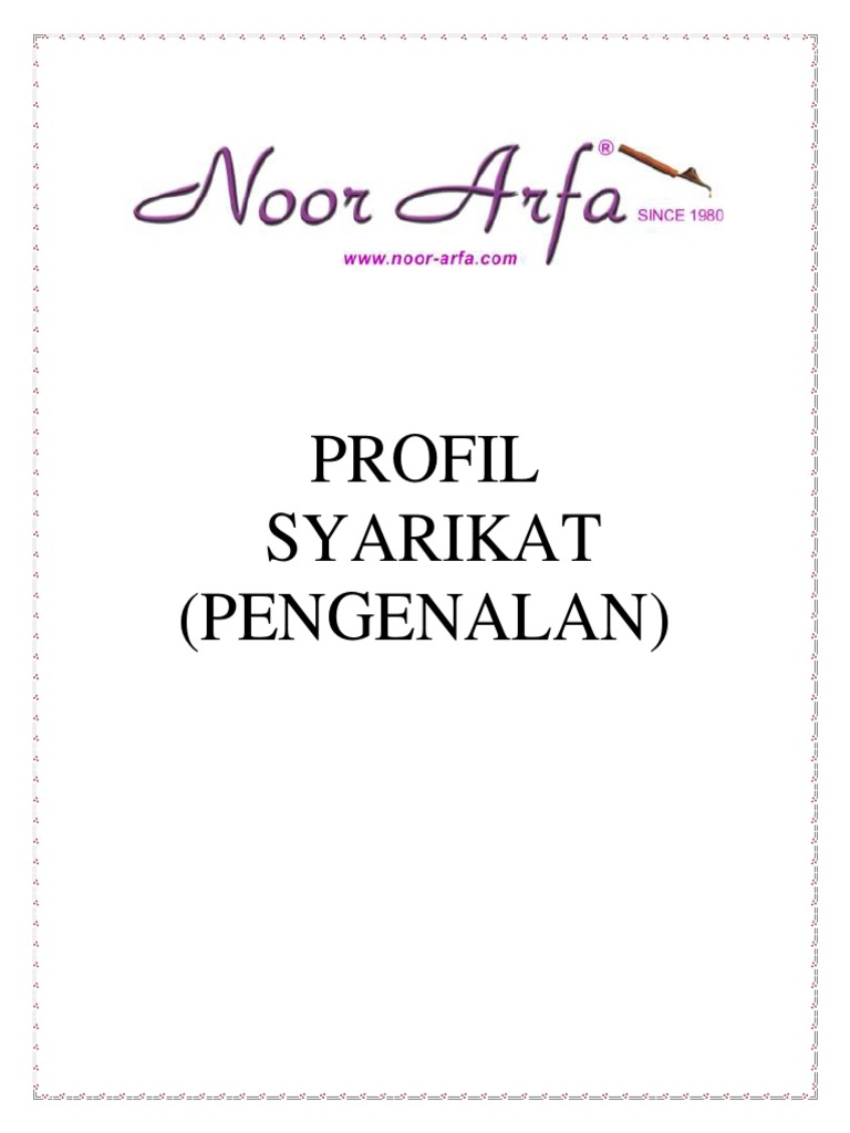 1 - Sejarah Dan Perkembangan Noor Arfa | PDF