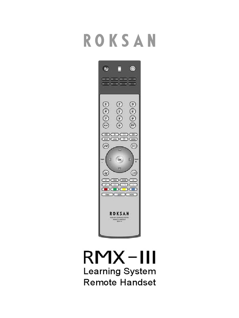 Roksan Remote - Control - rmx111 | PDF | Windows Vista | Personal Computers