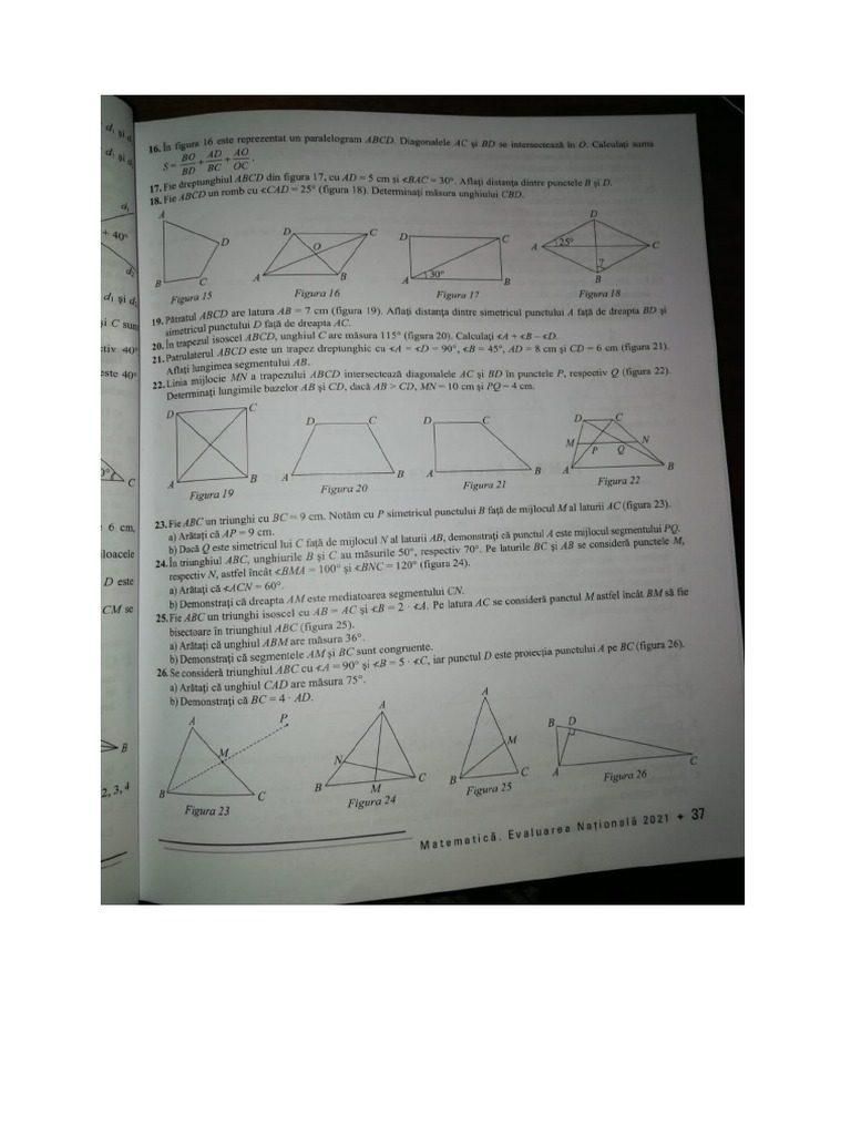 Matematica Clasa A 8a | PDF