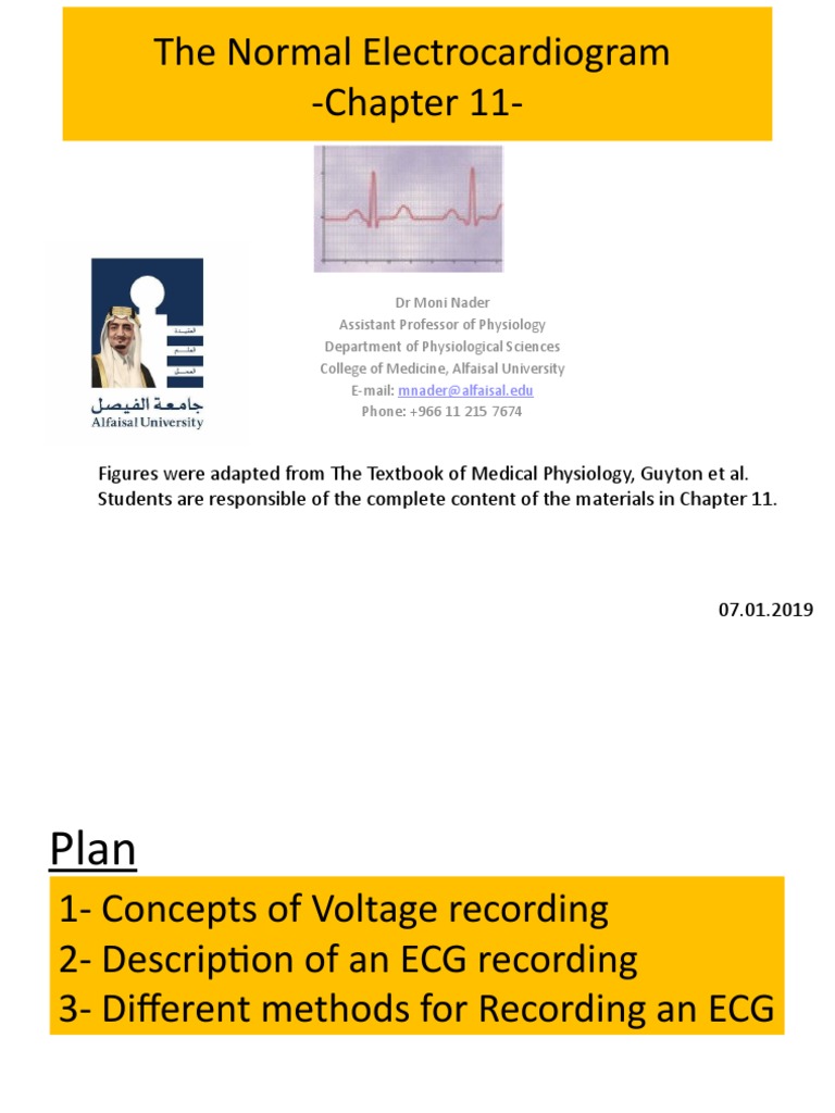 Chapter 11-The Normal Electrocardiogram | PDF | Electrocardiography ...