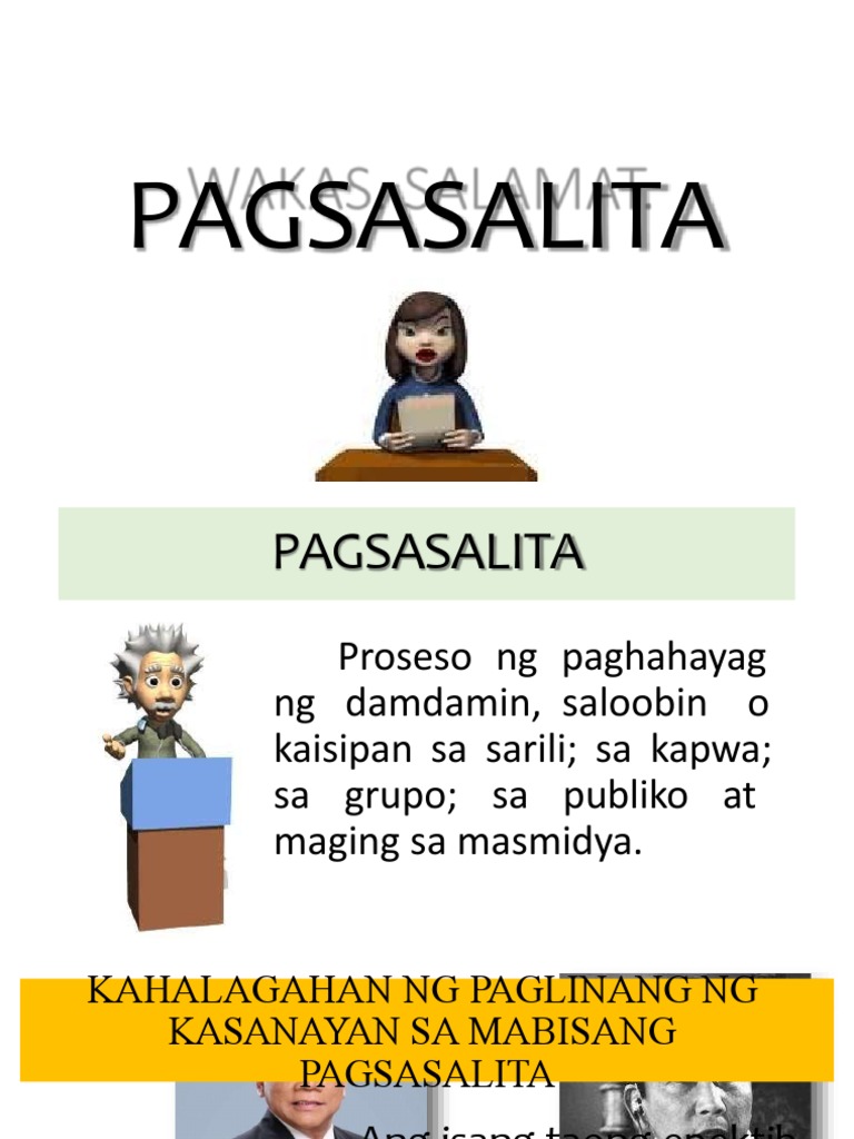Pagsasalita | PDF