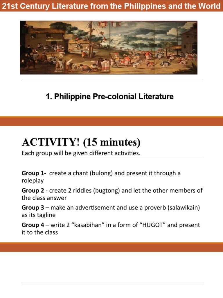 Philippine Pre-Colonial Literature | PDF | Social Science