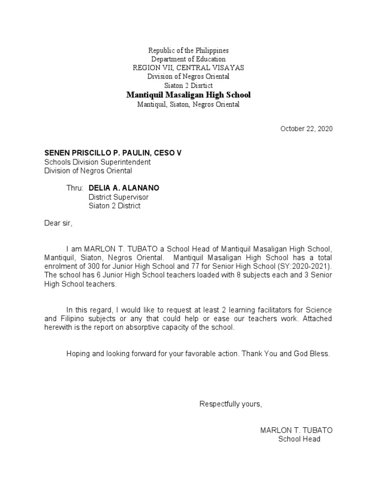 Mantiquil Masaligan High School: Senen Priscillo P. Paulin, Ceso V ...