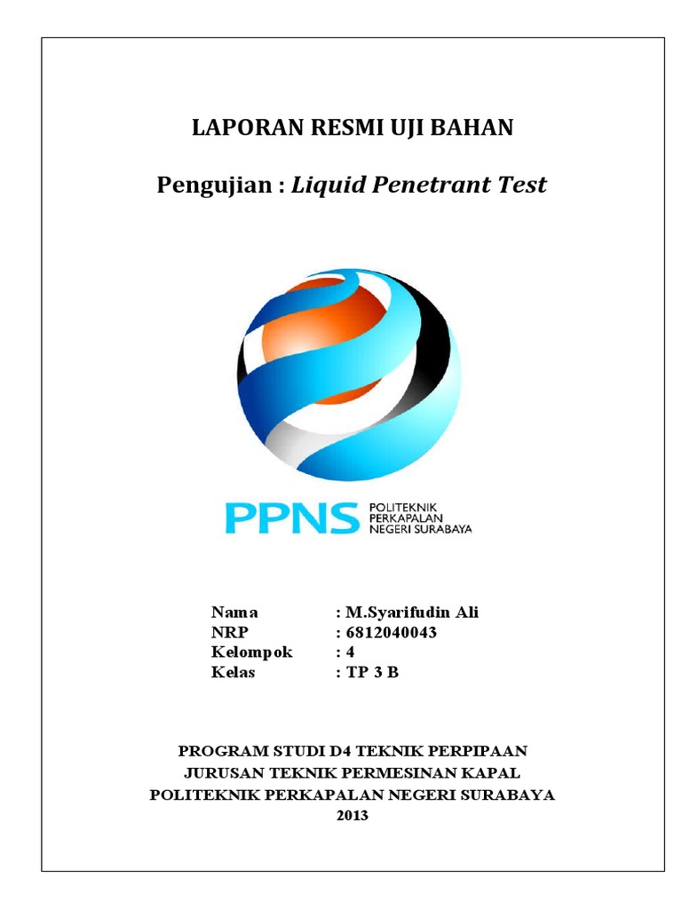 Cover LAPORAN RESMI LPT Klompok | PDF