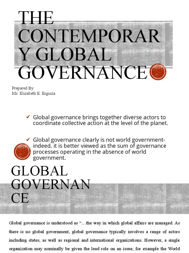 The Contemporary Global Governance | PDF | Global Governance | Governance