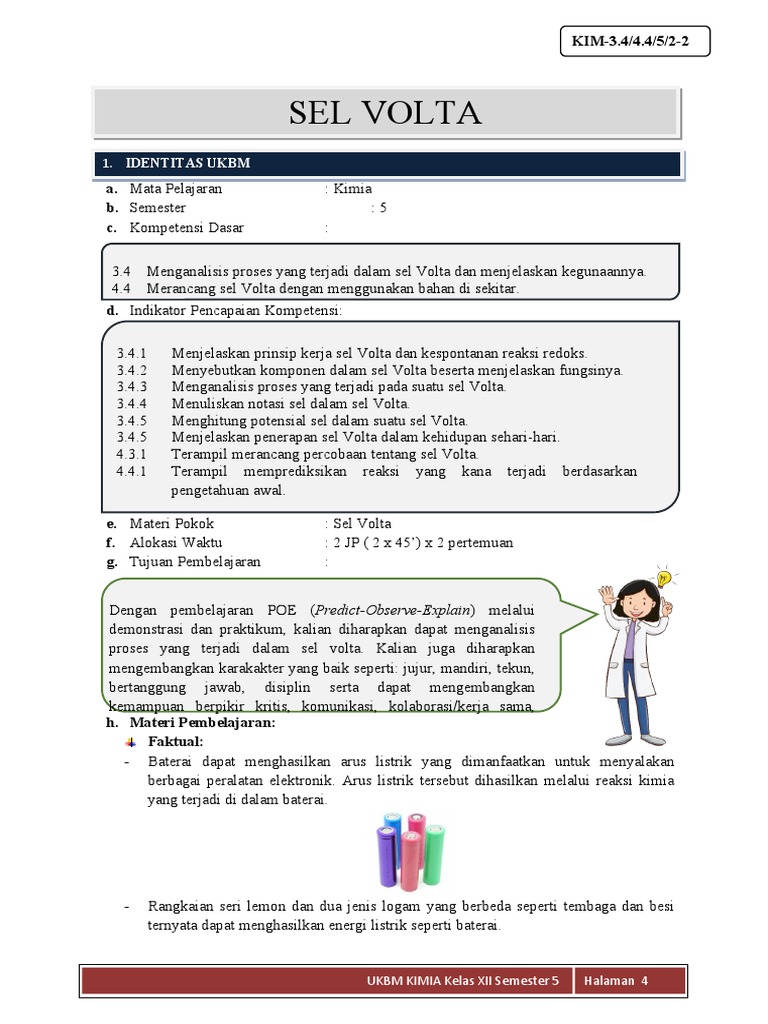 UKBM 5 (Sel Volta) | PDF | Teknologi & Rekayasa