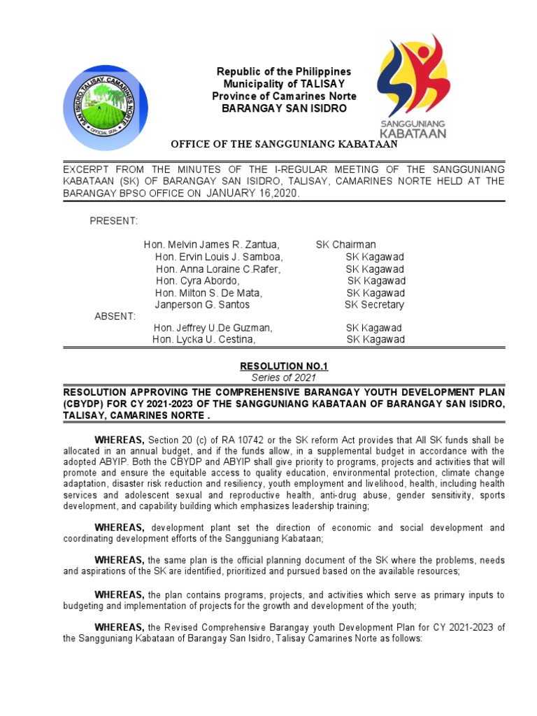 CBYDP Reso | PDF | Policy